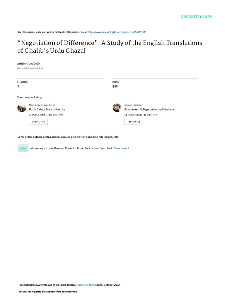 Negotiation of Difference | PDF