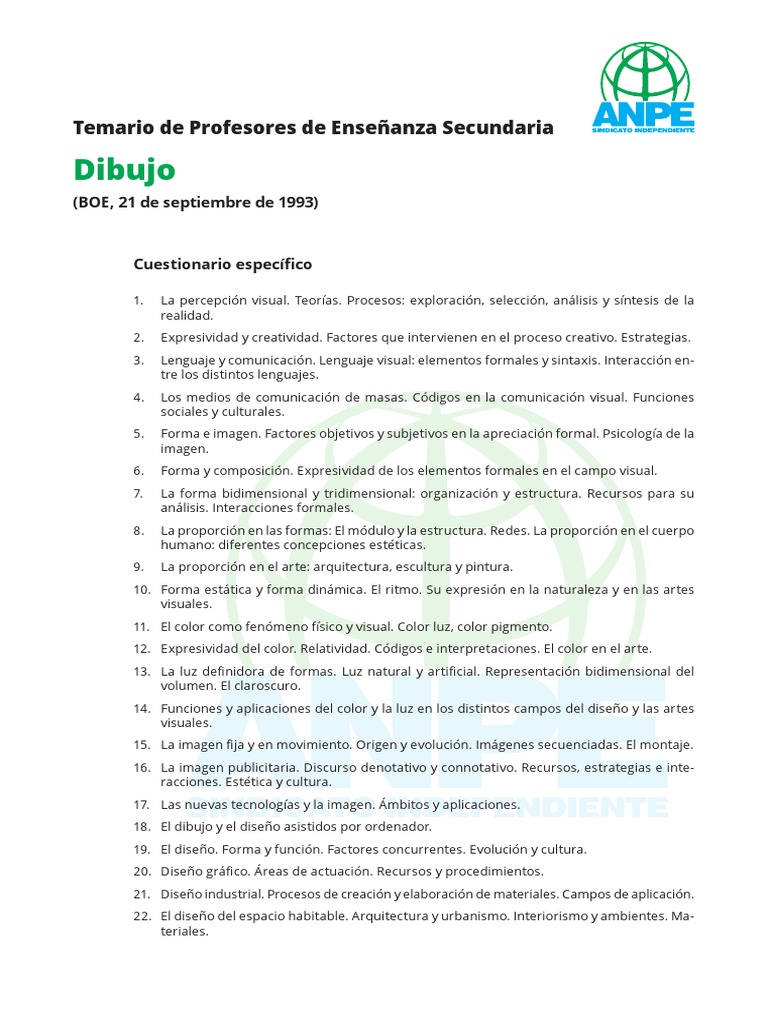 Temario Oposición PDF | PDF