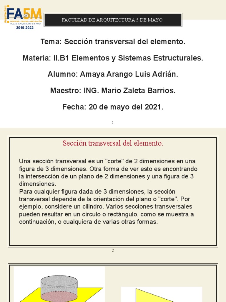 Sección Transversal en Arquitectura | PDF