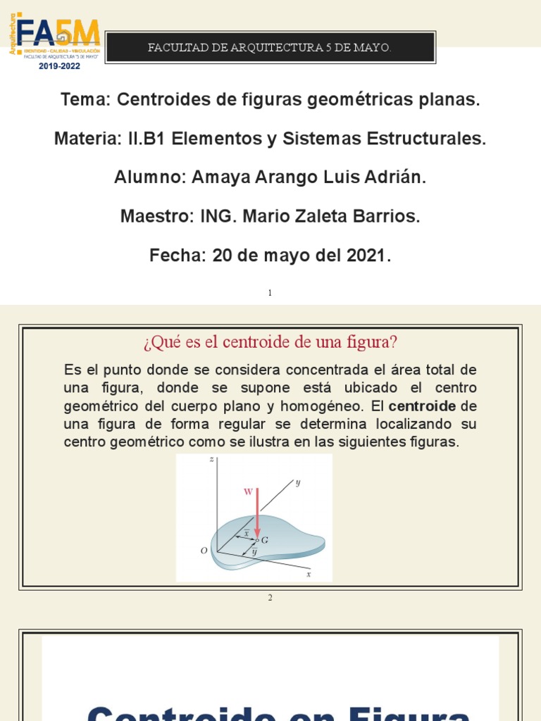 3.3 Centroides de figuras geométricas planas | PDF