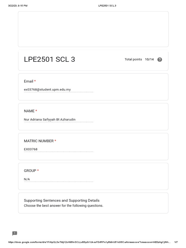 Lpe2501 SCL 3 PDF | PDF