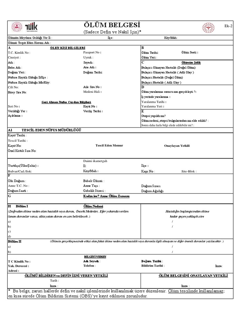 Olum Formu 1 | PDF