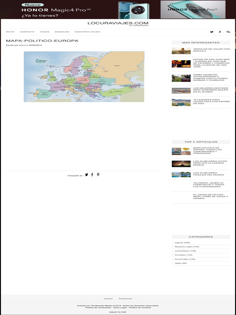 Mapa Político de Europa PDF | PDF
