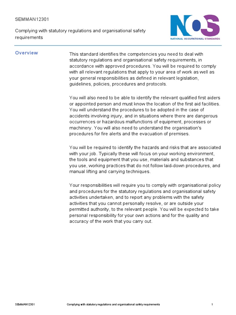 Safety Compliance and Regulations Guide | PDF