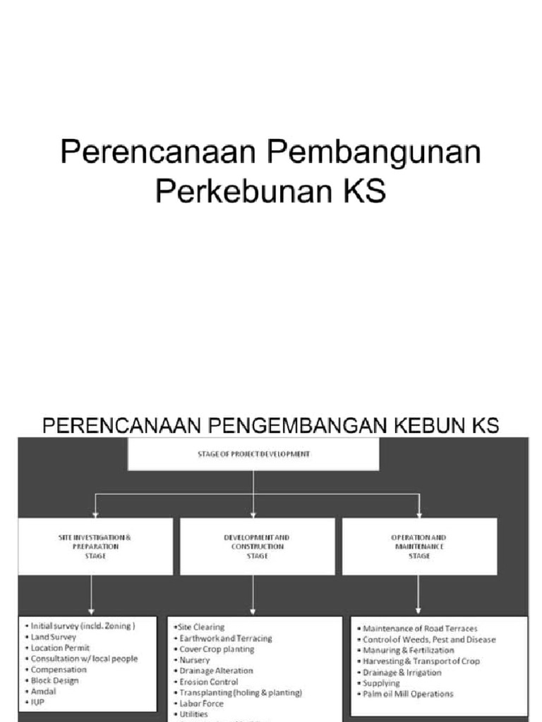 Perencanaan Pembangunan Kebun Sawit PDF | PDF