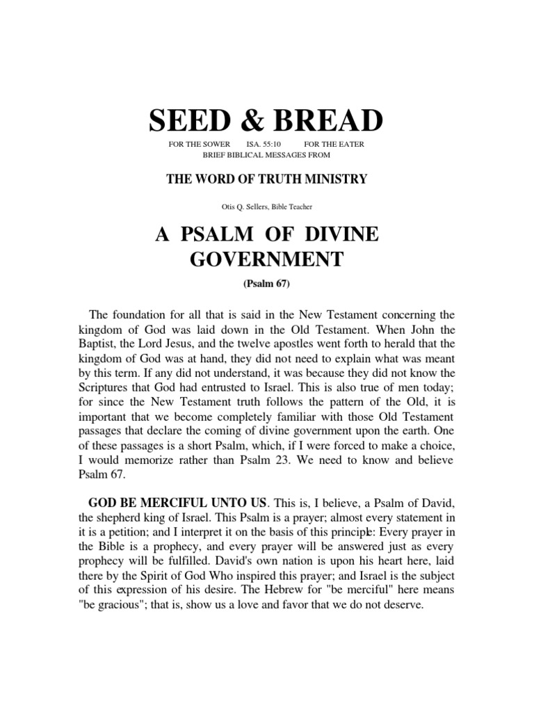 SB049 - A Psalm of Divine Government - Ps PDF | PDF