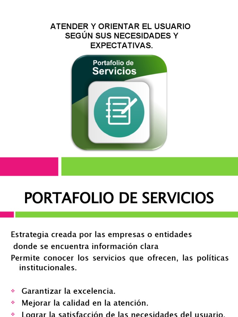 Portafolio de Servicios: Guía Completa | PDF