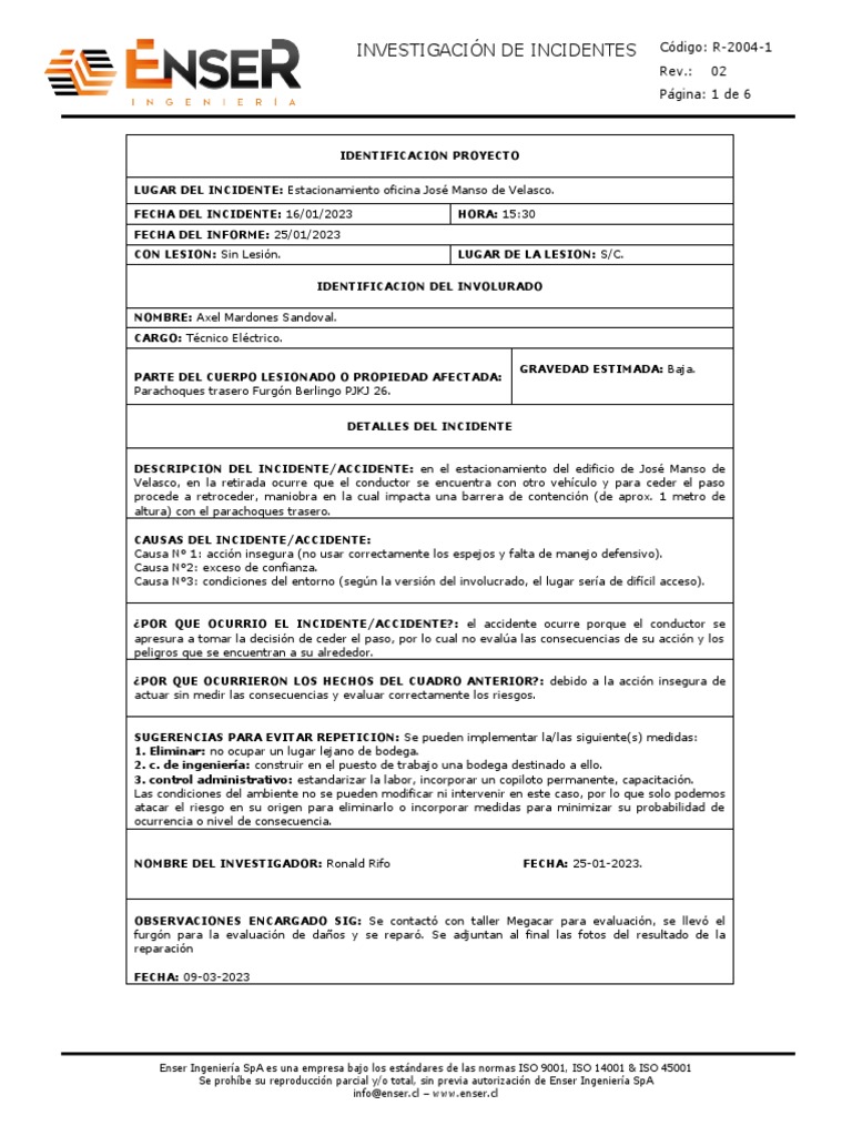 R-2004-1 Informe Investigación de Incidente Parachoques PKJK 26 20-01 ...