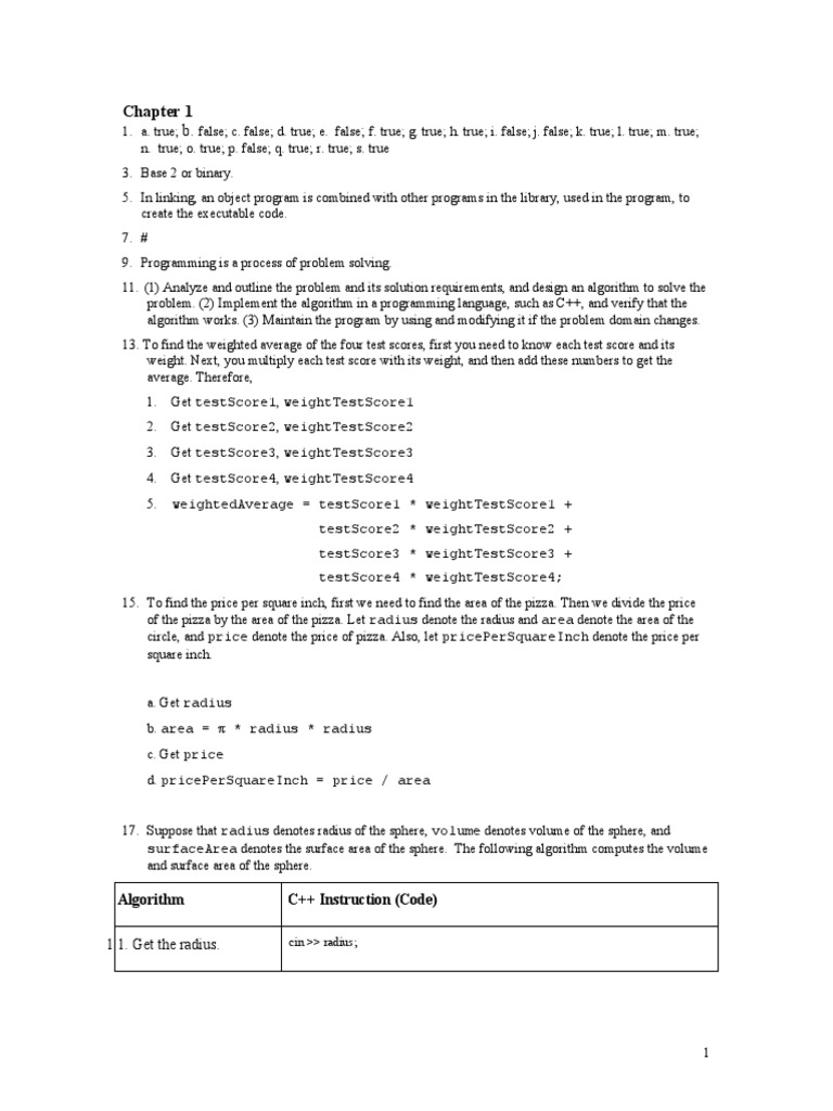 C++ Instruction (Code) : Cin Radius | PDF