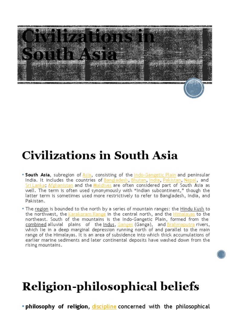 F - Civilizations in South Asia | PDF