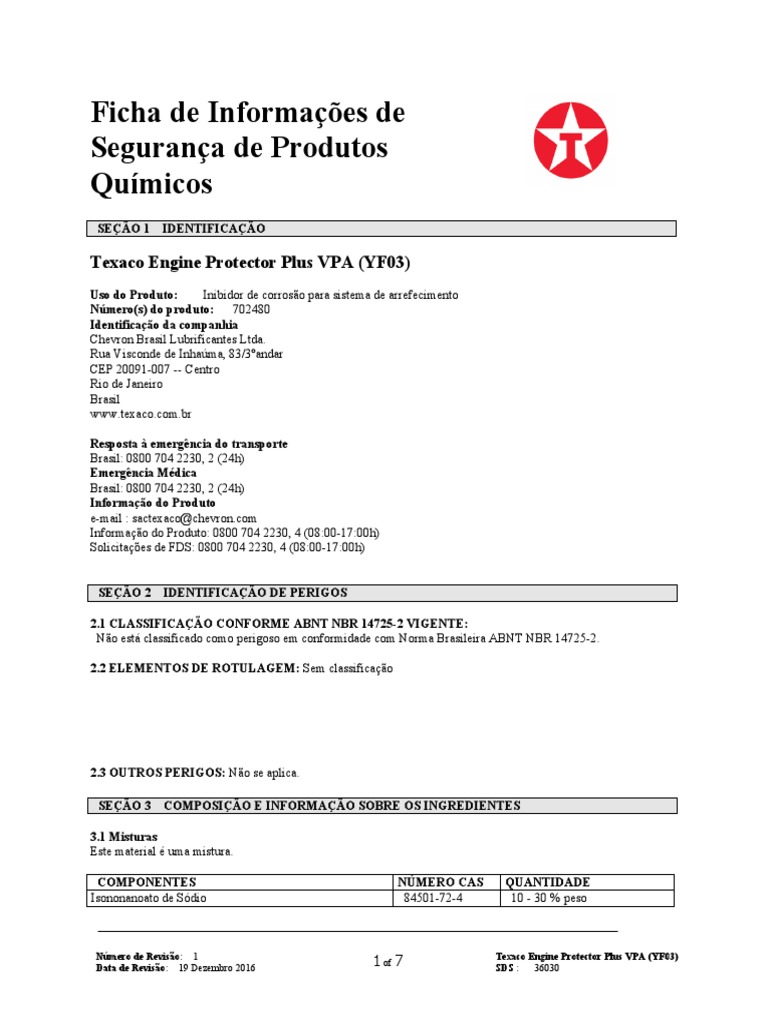 Fispq Engine Protector Plus Vpa (Yf03) Texaco | PDF
