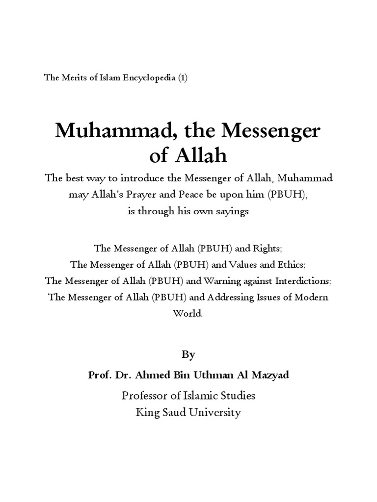 Muhammad The Messenger of Allah Mzid | PDF