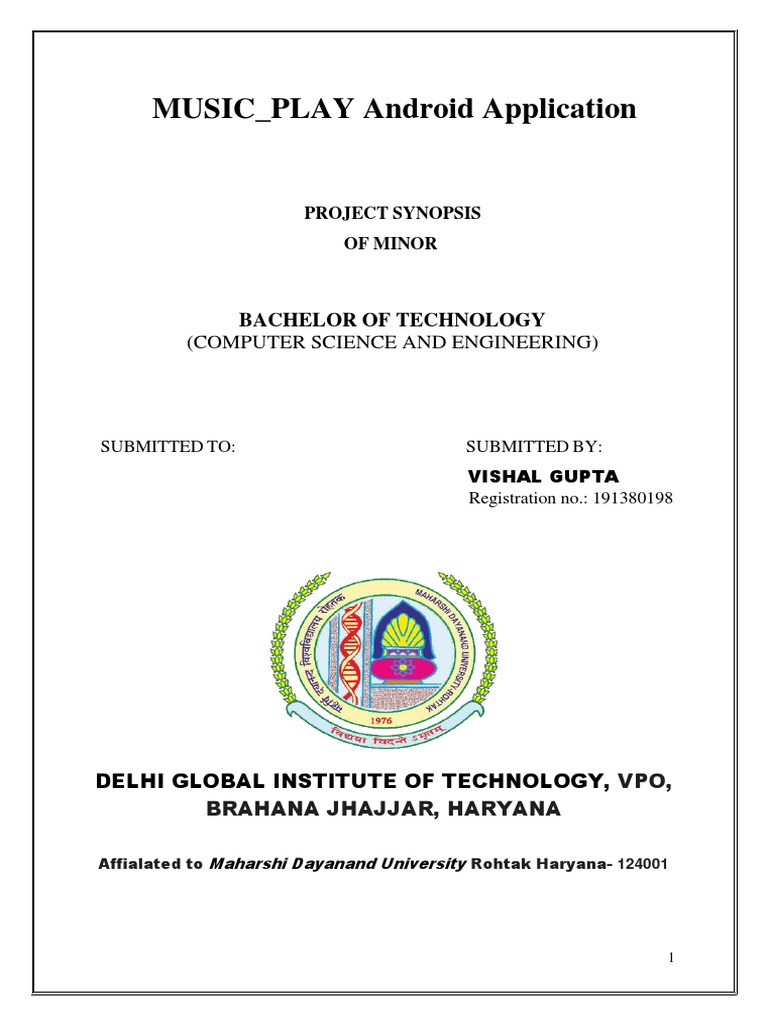 Vishal Project Synopsis PDF | PDF | Computer File | Android (Operating ... Vishal Project Synopsis PDF | PDF | Computer File | Android (Operating ...