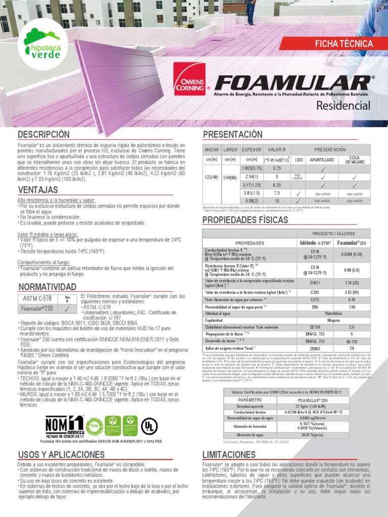 Ficha Foamular Residencial ONNCCE 2023 PDF | PDF