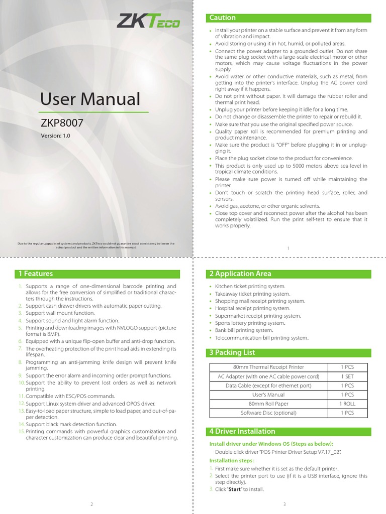 ZKP8007 - User Manual - 20220707 PDF | PDF