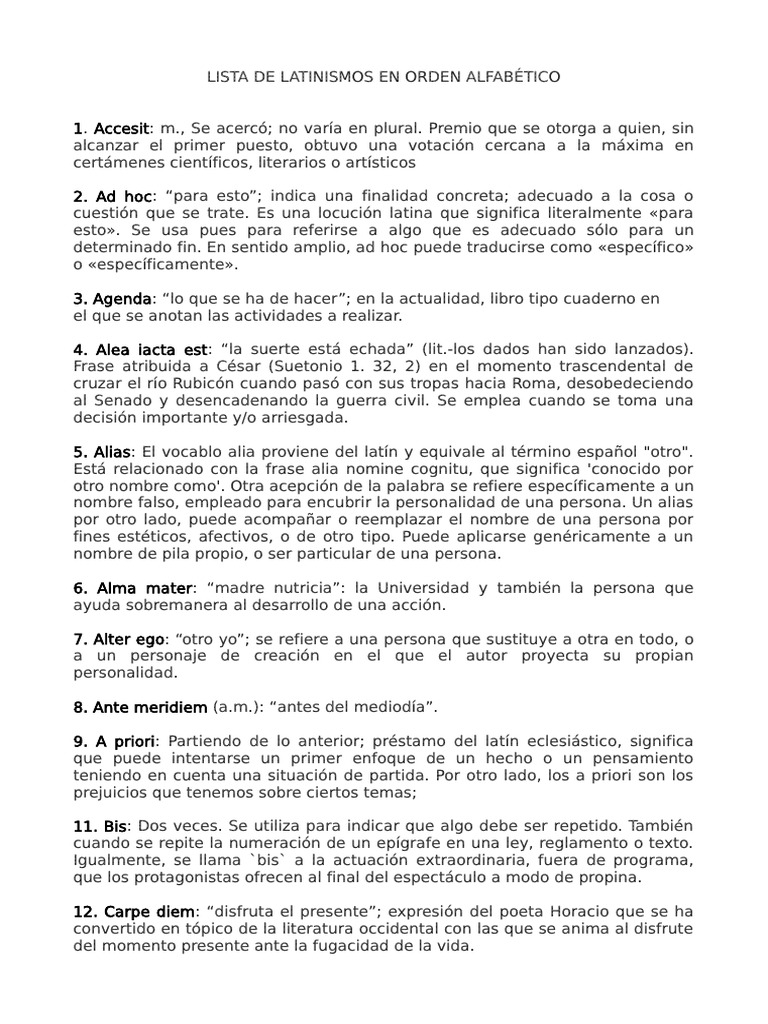 Latinismos | PDF