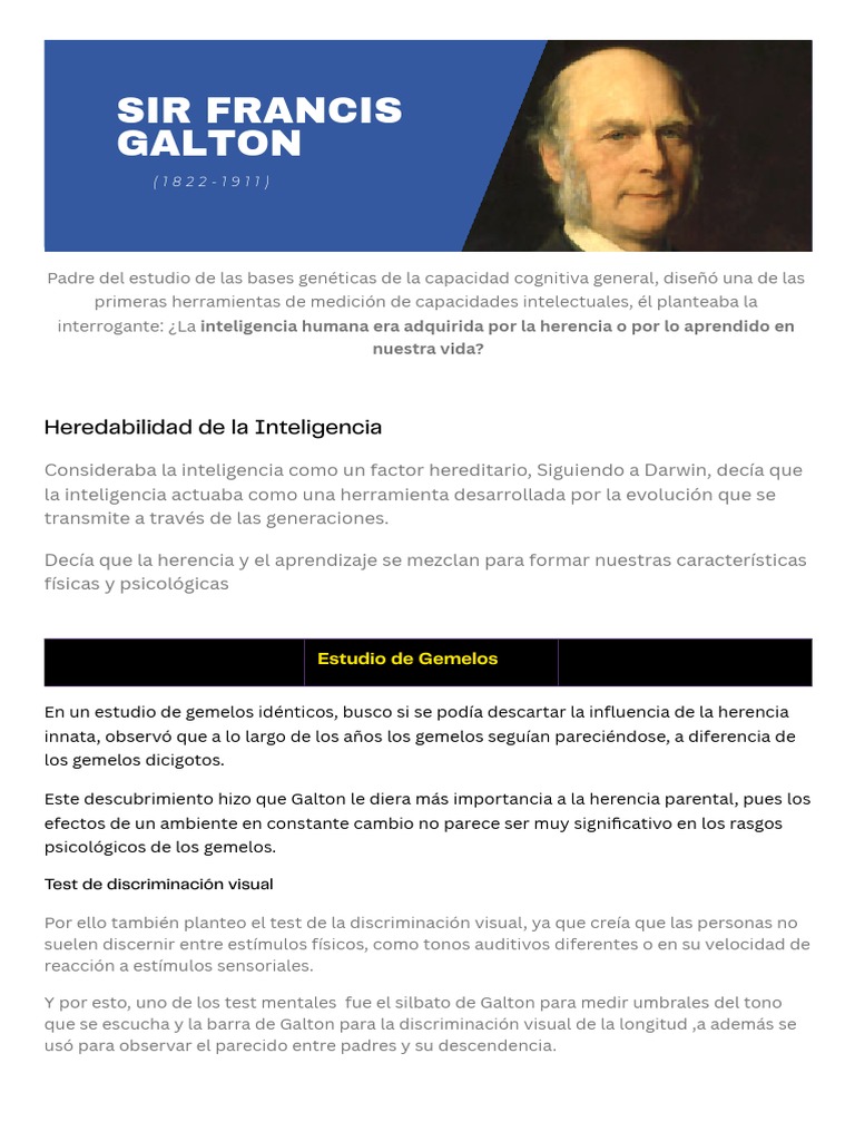 Sir Francis Galton (1822-1911) PDF | PDF