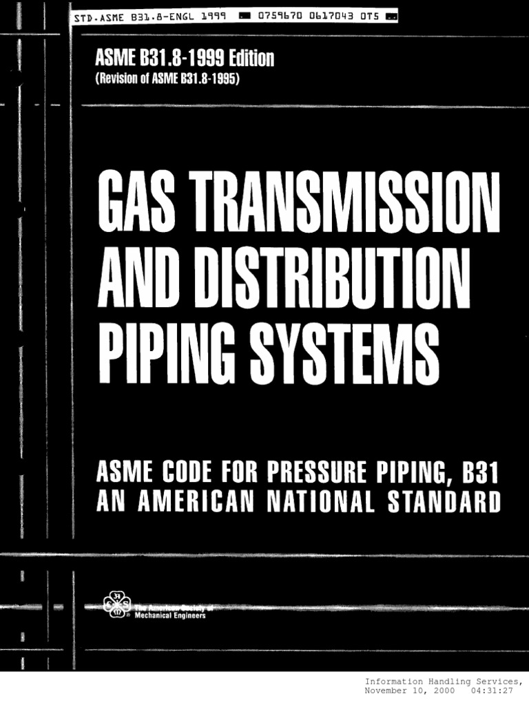 Ansi B31.8-1999 PDF | PDF