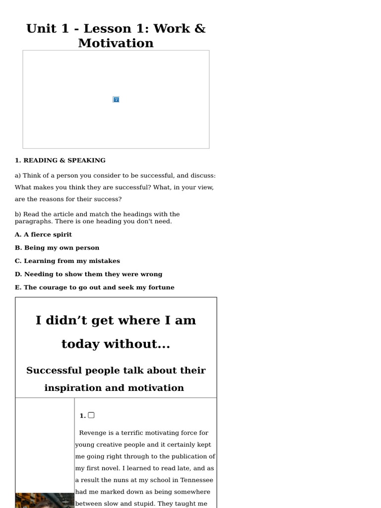 Unit 1 - Lesson 1 PDF | PDF | Verb | Linguistics