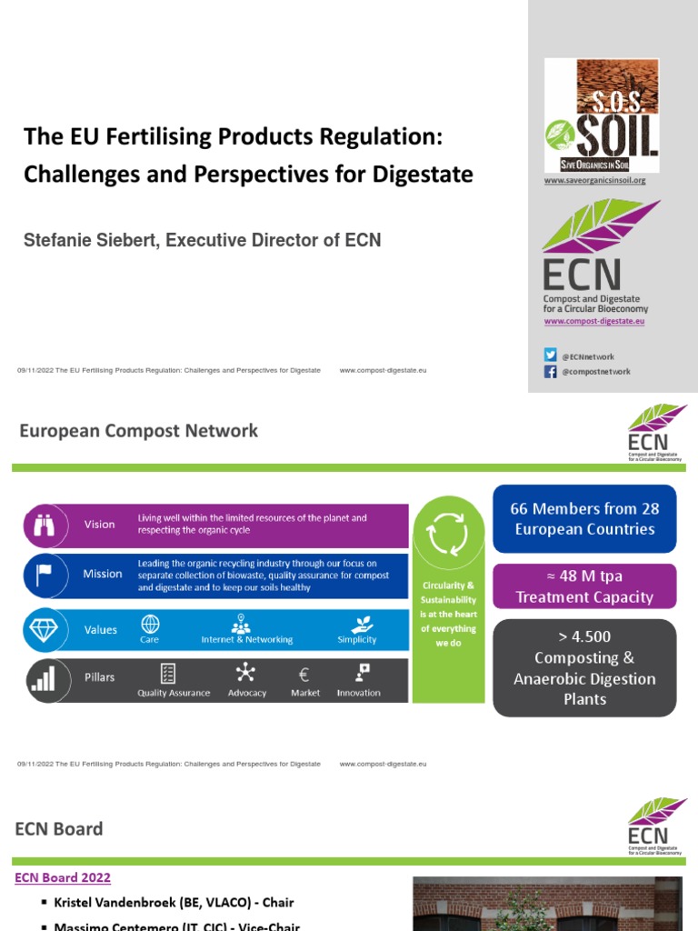 ECN - The EU Fertilising Products Regulation PDF | PDF | Soil | Compost