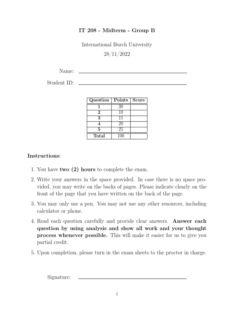 CO Midterm B PDF | PDF