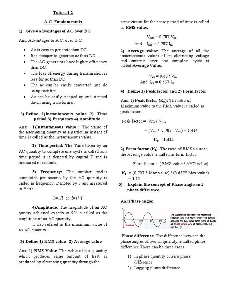 2.AC Fundamental PDF | PDF | Electrical Impedance | Ac Power