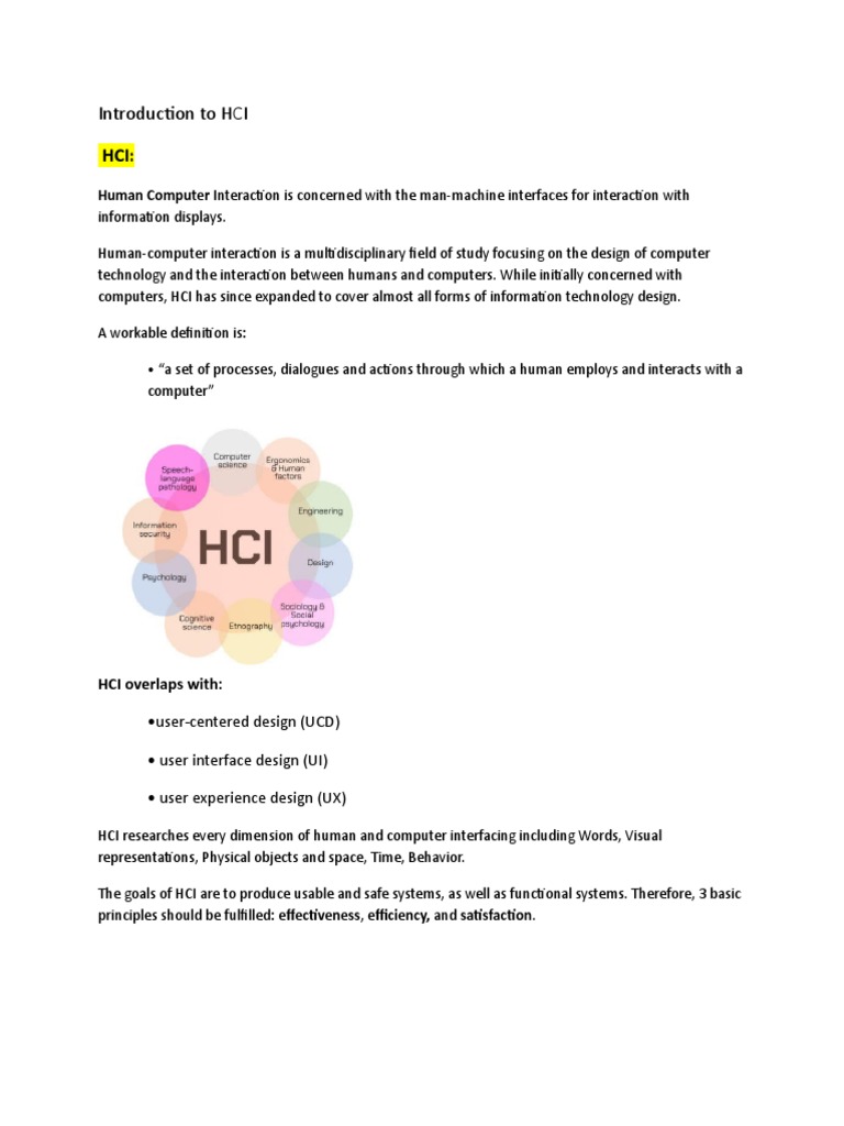 HCI - Midterm | PDF | Usability | Human–Computer Interaction