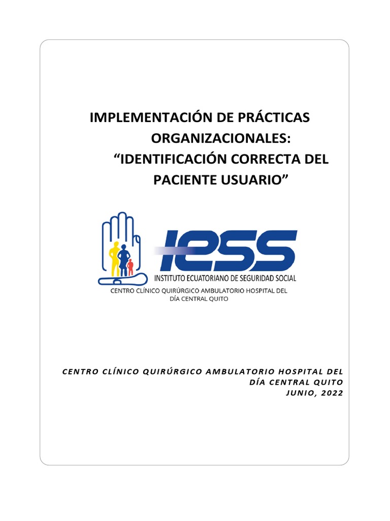 Identificación Del Paciente | PDF