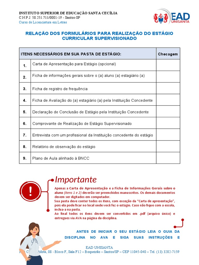 Formulário de Estágio - CAROL.docx | PDF | Educação à distância | Pedagogia