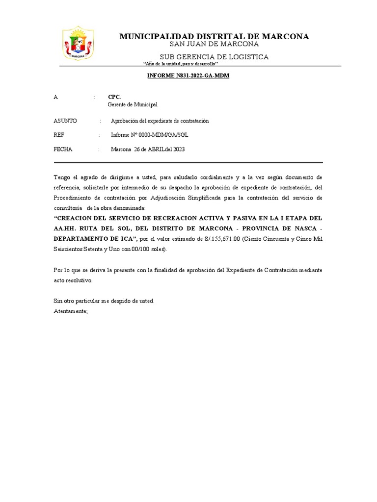 Ejemplo Informe | PDF