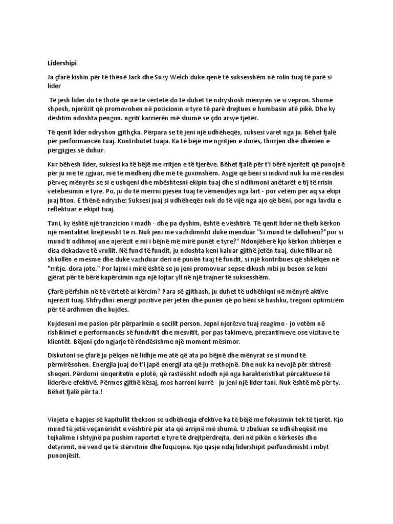 Lidershipi 1 - Shqip | PDF