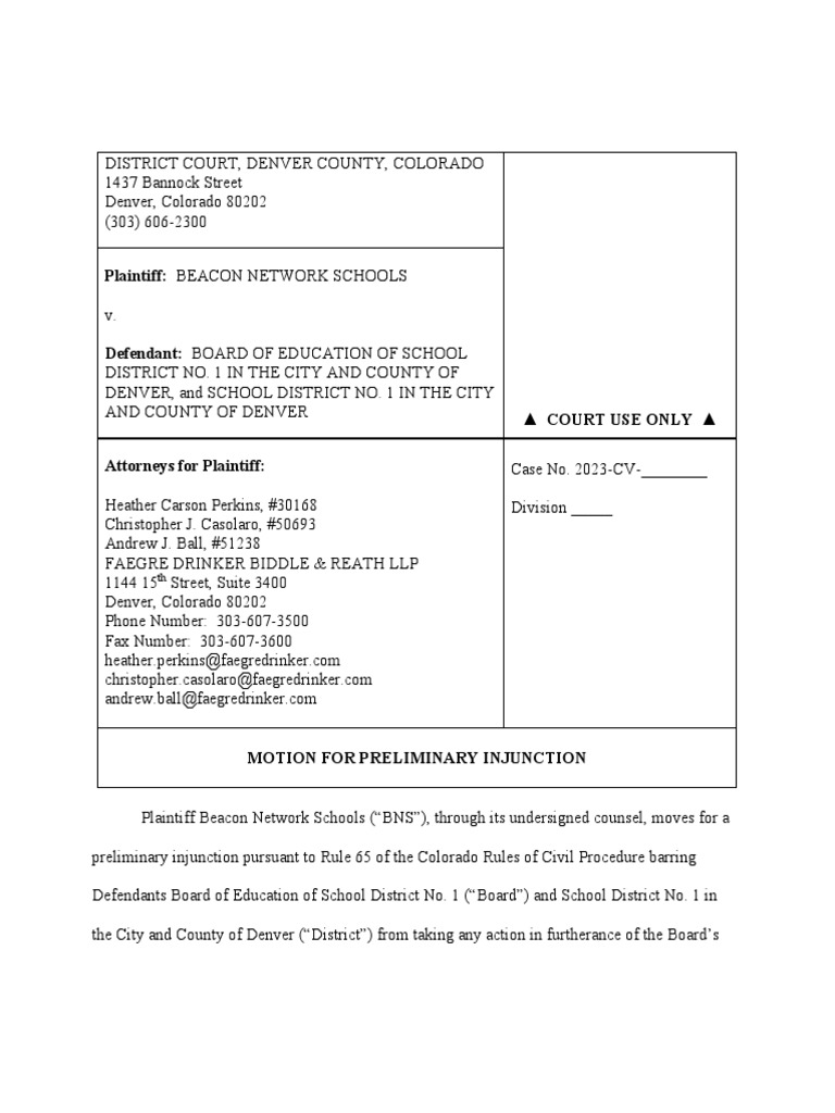 Motion For Preliminary Injunction With Proposed Order, Exhibit 1 and 4 ... Motion For Preliminary Injunction With Proposed Order, Exhibit 1 and 4 ...