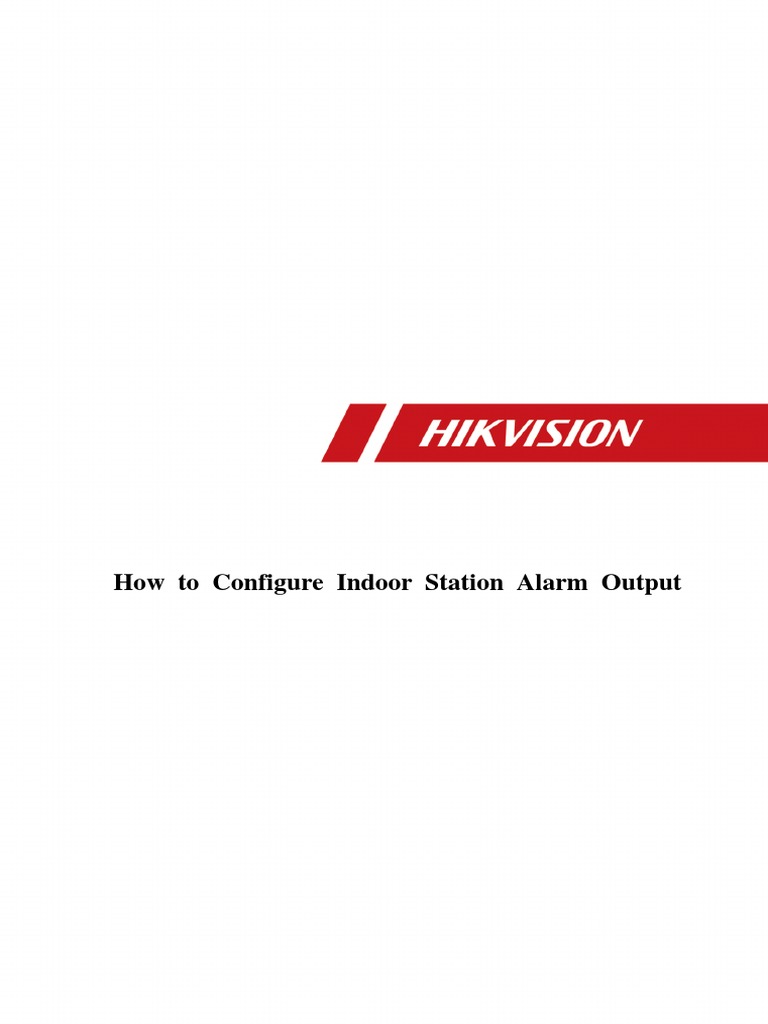 Indoor Station Alarm Setup Guide | PDF
