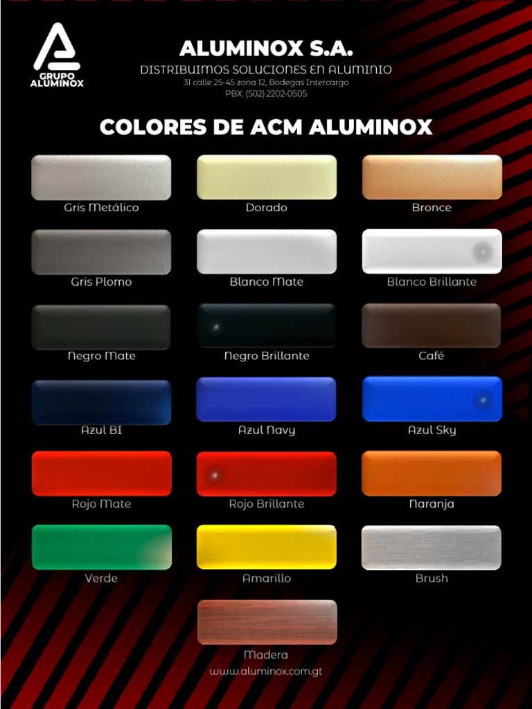 Colores de Acm Aluminox | PDF