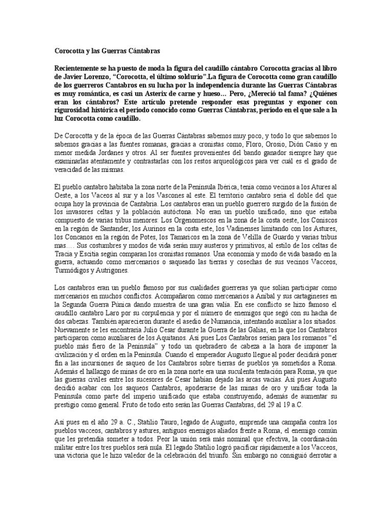 Corocotta y Las Guerras | PDF