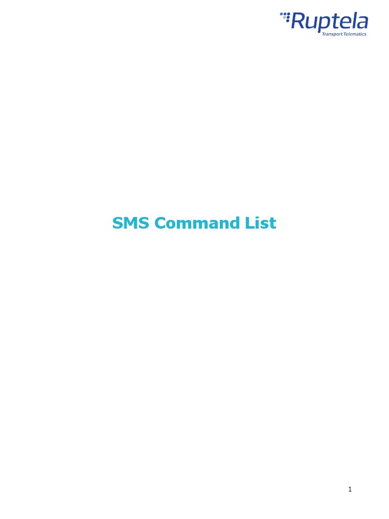 Ruptela SMS Command List | PDF | Port (Computer Networking) | Transmission Control Protocol