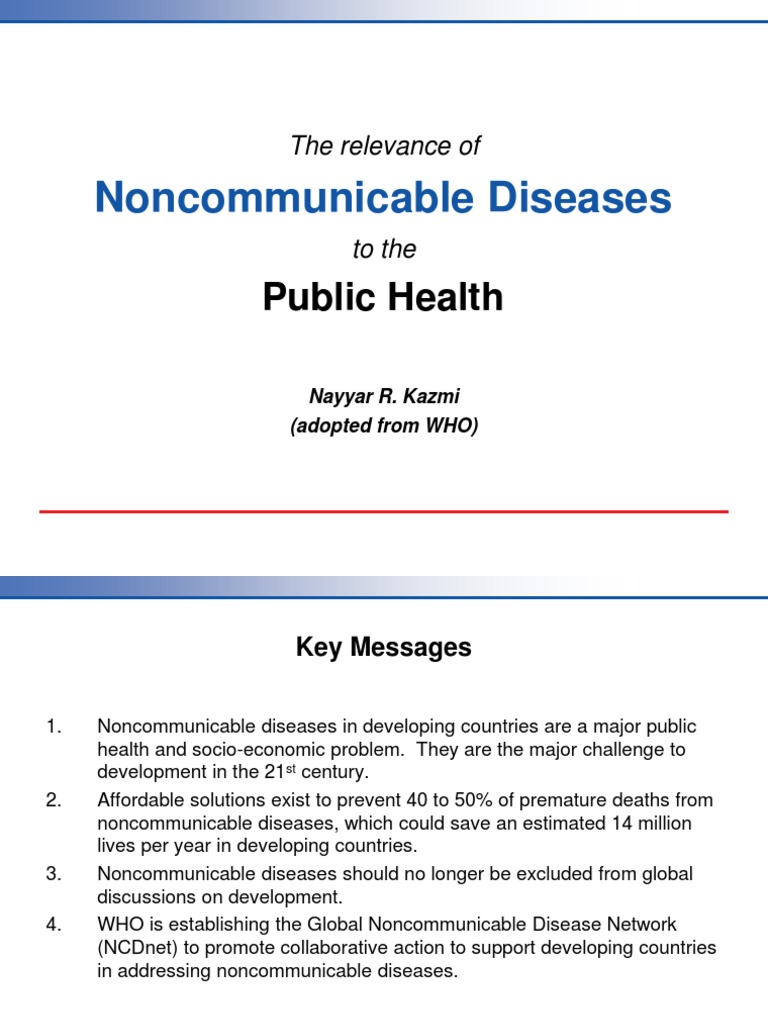 Noncommunicable Diseases in Public Health | PDF | Non Communicable ...