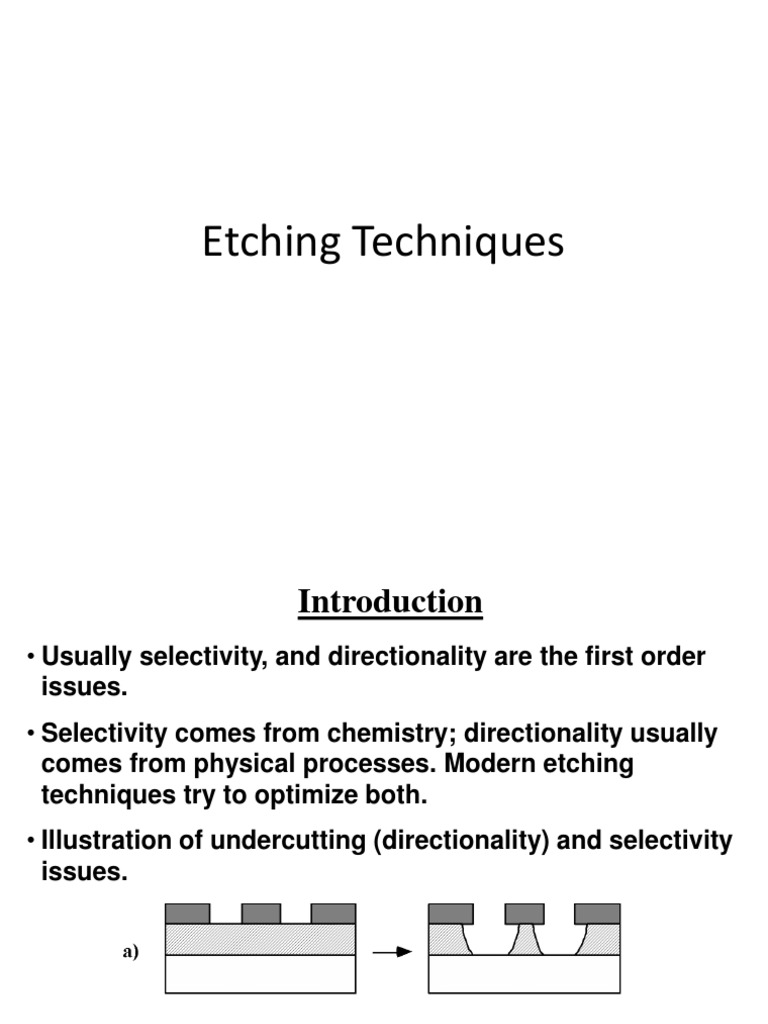 Etching 201110 M | PDF | Sputtering | Chemical Product Engineering