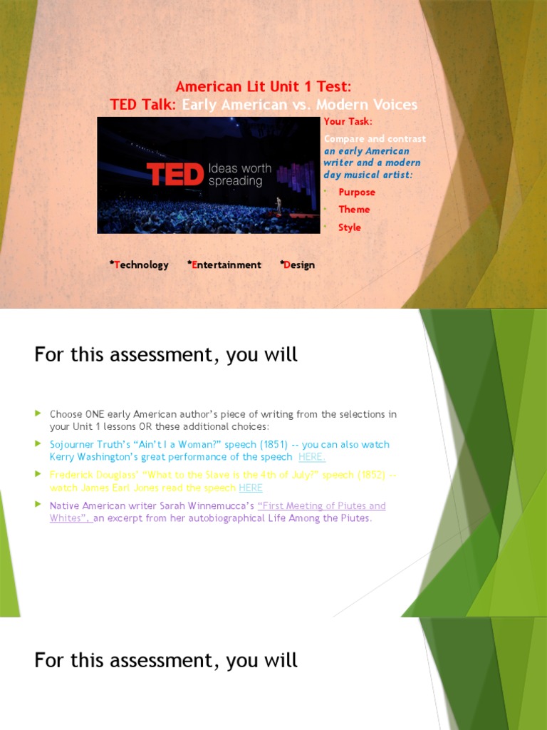 American Lit Unit 1 Test | PDF