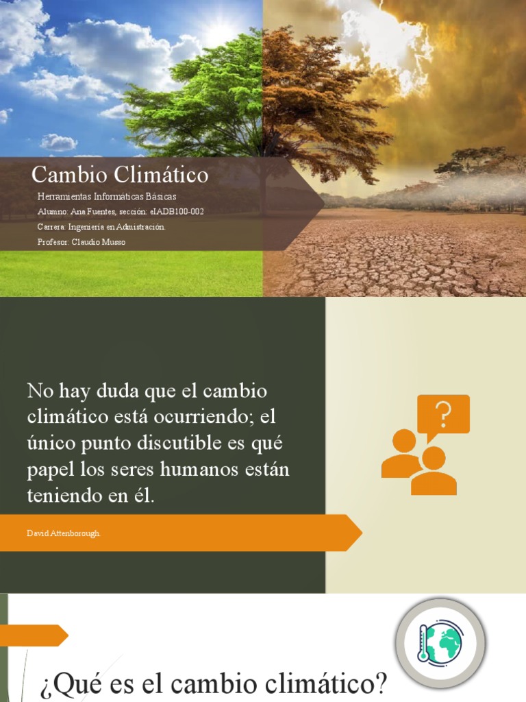 Presentación Cambio Climático | PDF