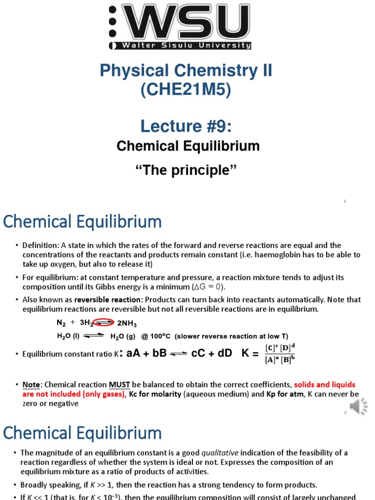 7 - Chemical Equilibrium - ICE Method | PDF