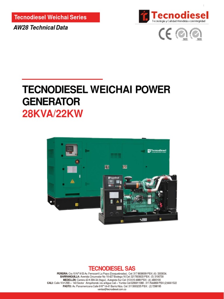 Tecnodiesel AW28 - Weichai WP2.3D30E201 - AA PDF | PDF | Engines ...