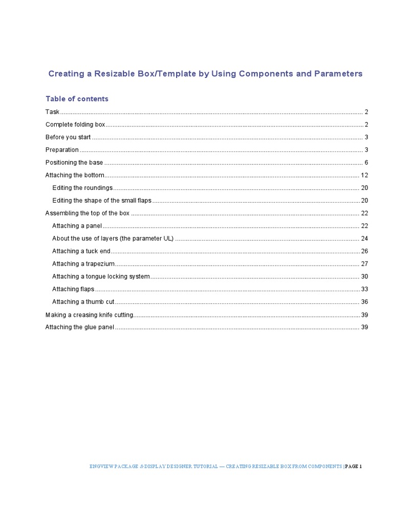 Creating Box and Template From Components | PDF