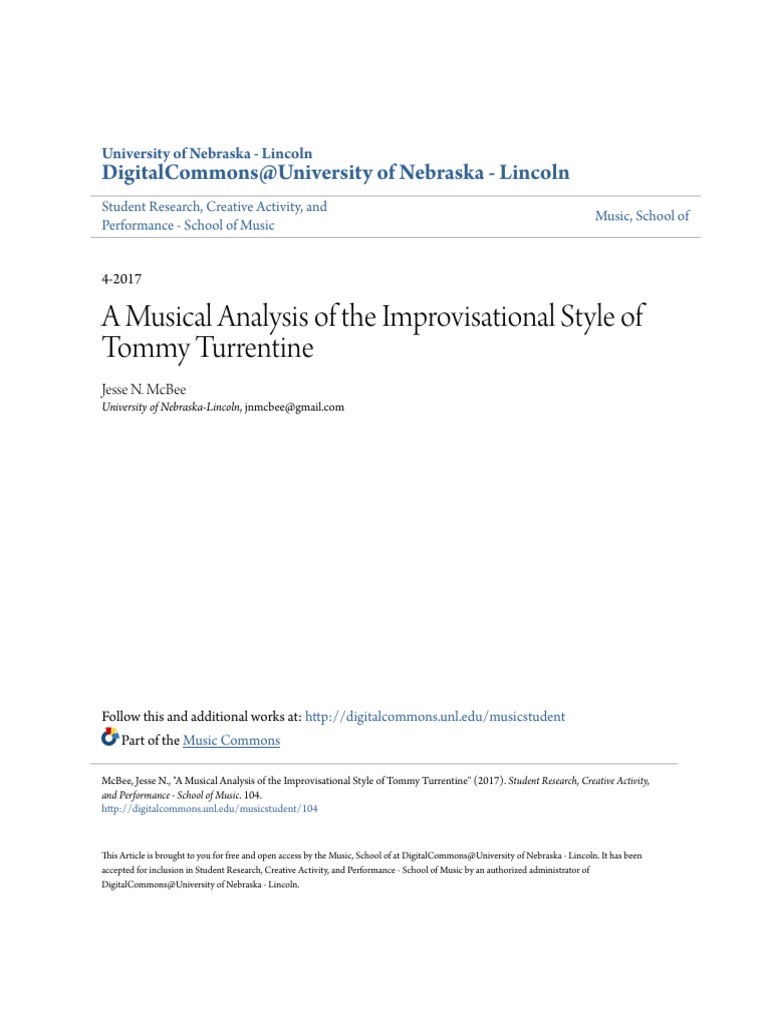 A Musical Analysis of The Improvisational Style of PDF | PDF