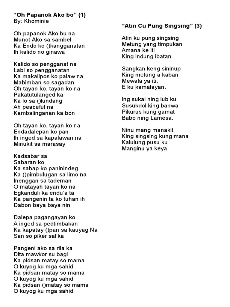 Awiting Bayan Performance | PDF