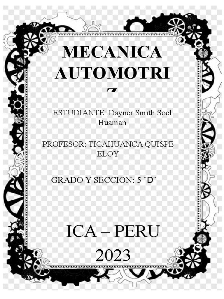 Caratula Mecanica | PDF