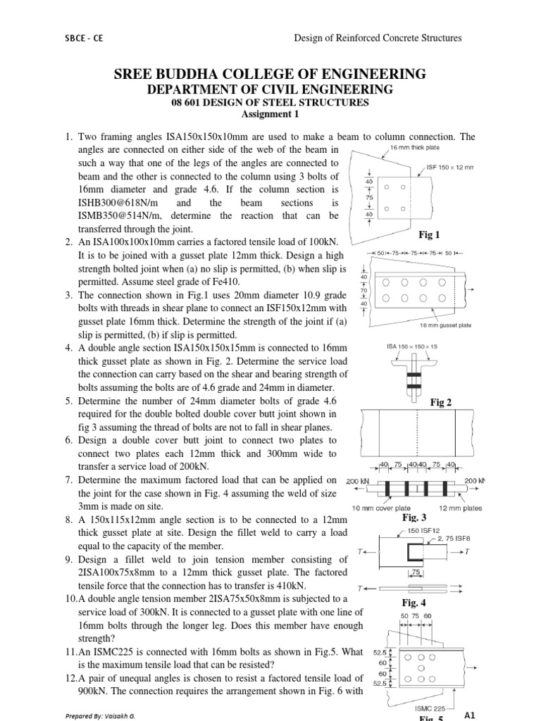 08 601 DSS Assignment | PDF | Structural Steel | Column