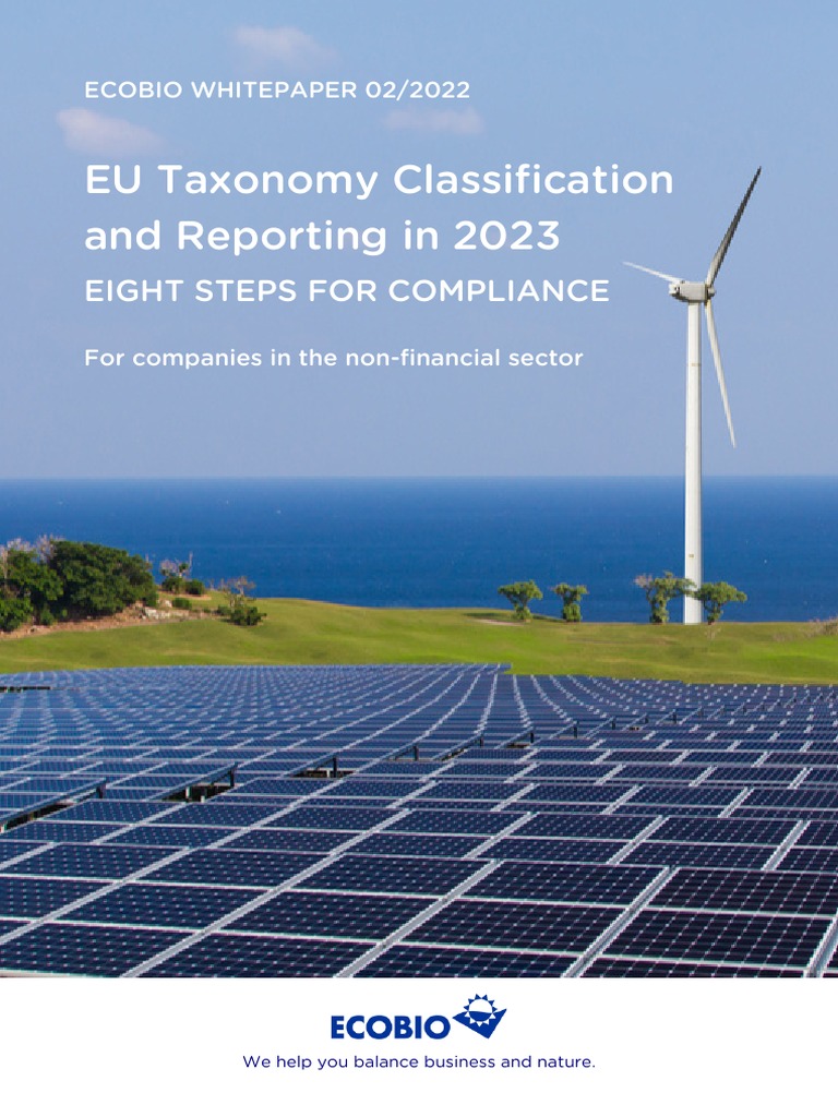 EU Taxonomy in 2023 8 Steps To Compliance WHITEPAPER 6 PDF | PDF