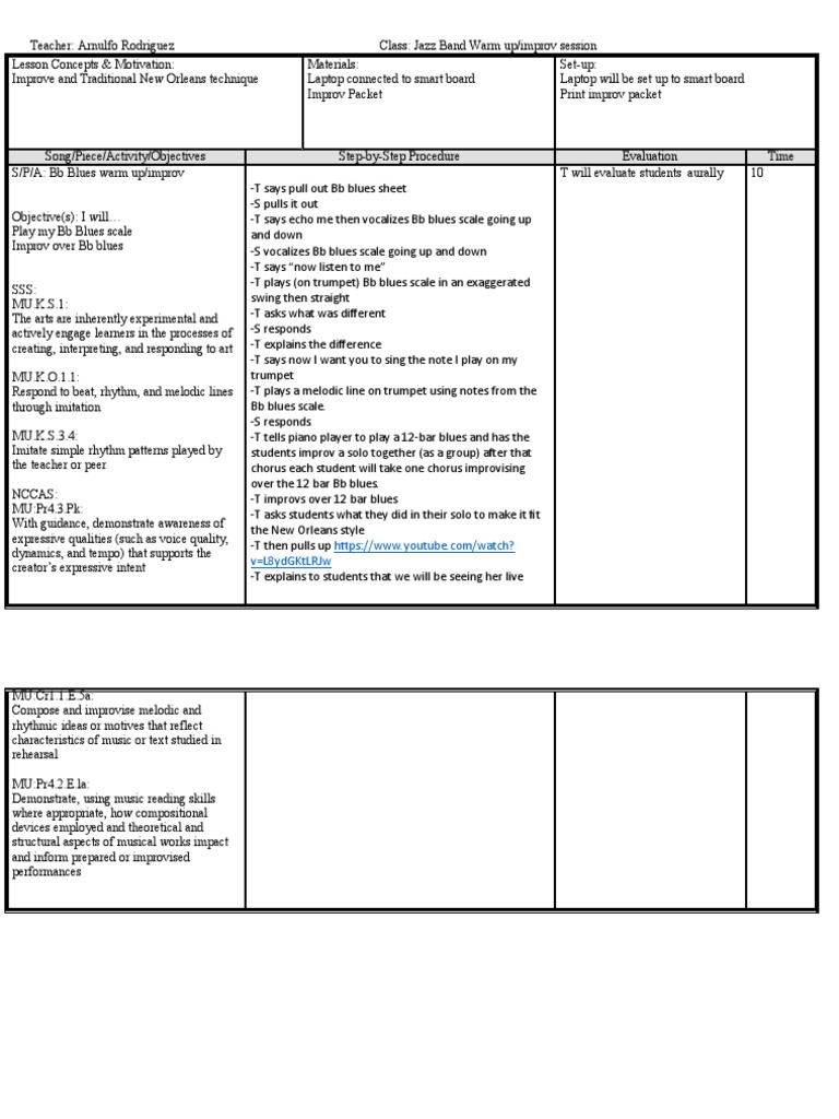 Jazz Warm Up Improv Session 2 | PDF | Blues | Jazz