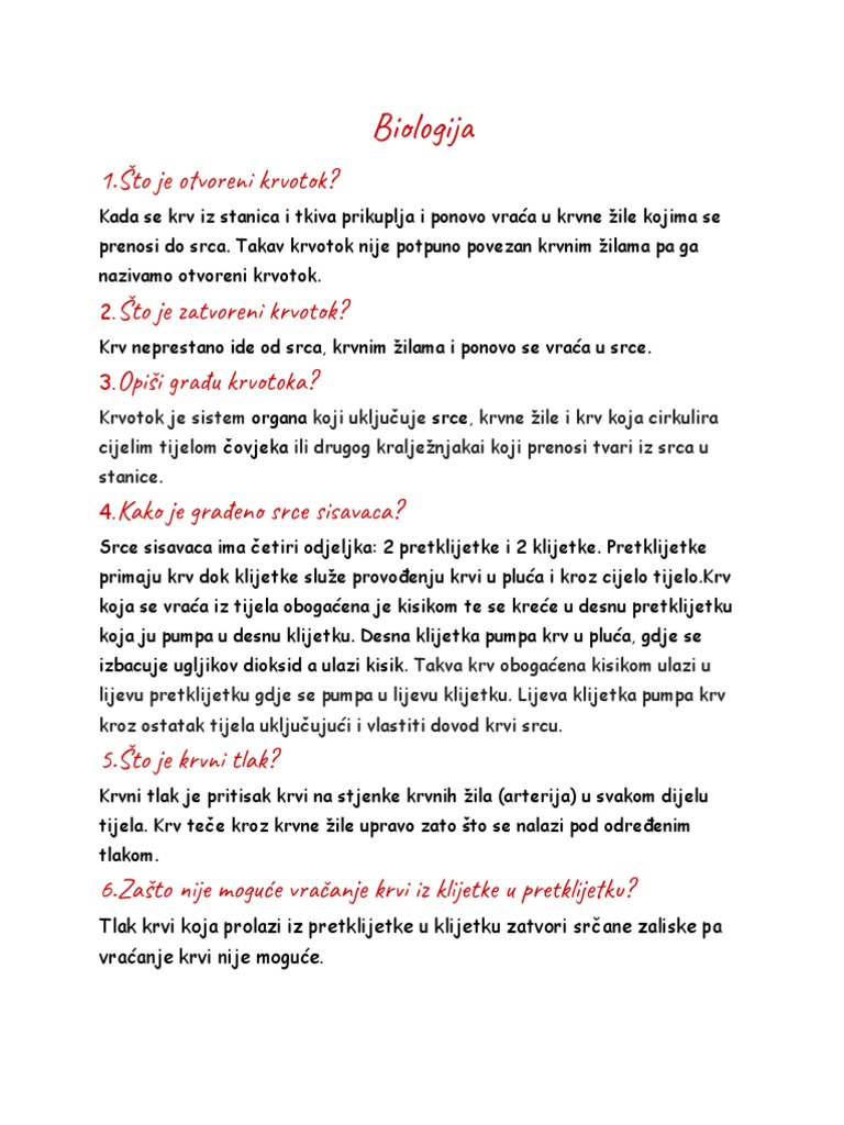 Biologija 7-Kako Tvari Putuju Kroz Različite Organizme PDF | PDF